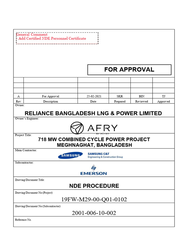 NDE PROCEDURE | PDF | Absorbed Dose | Nondestructive Testing