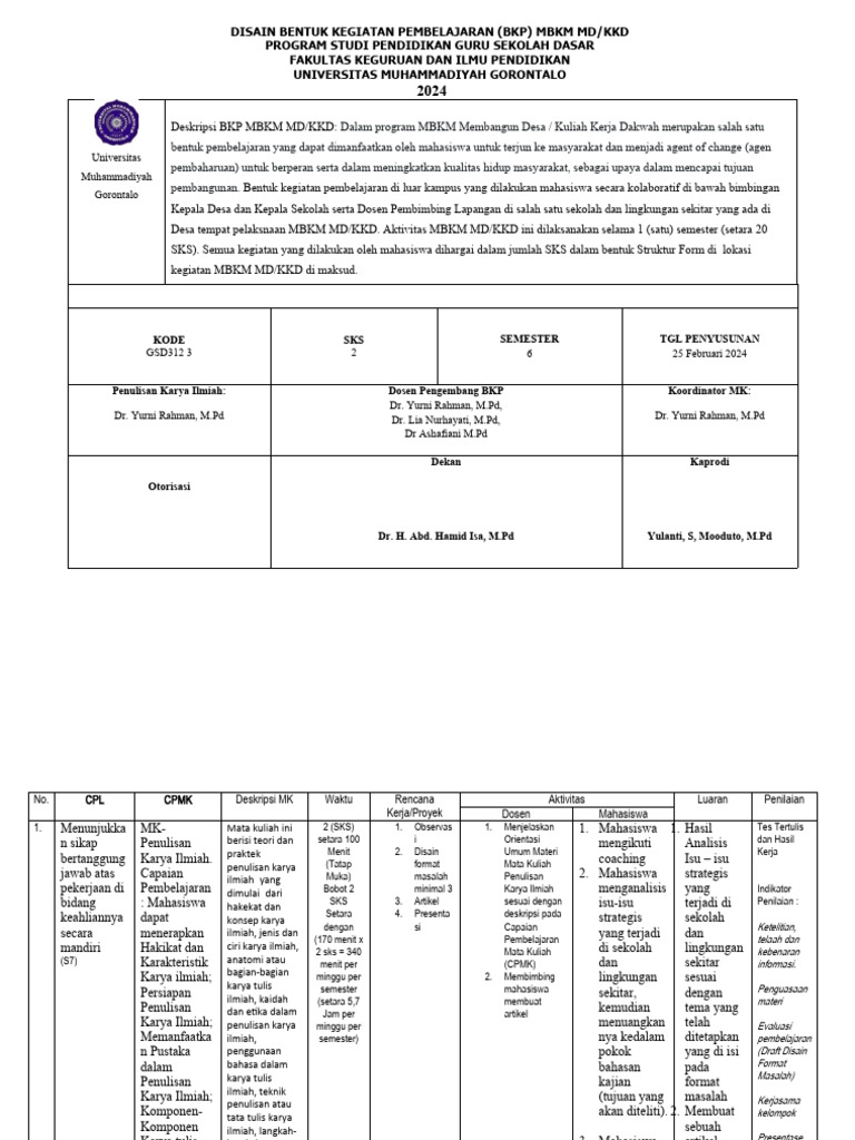 BKP Penulisan Karya Ilmiah | PDF