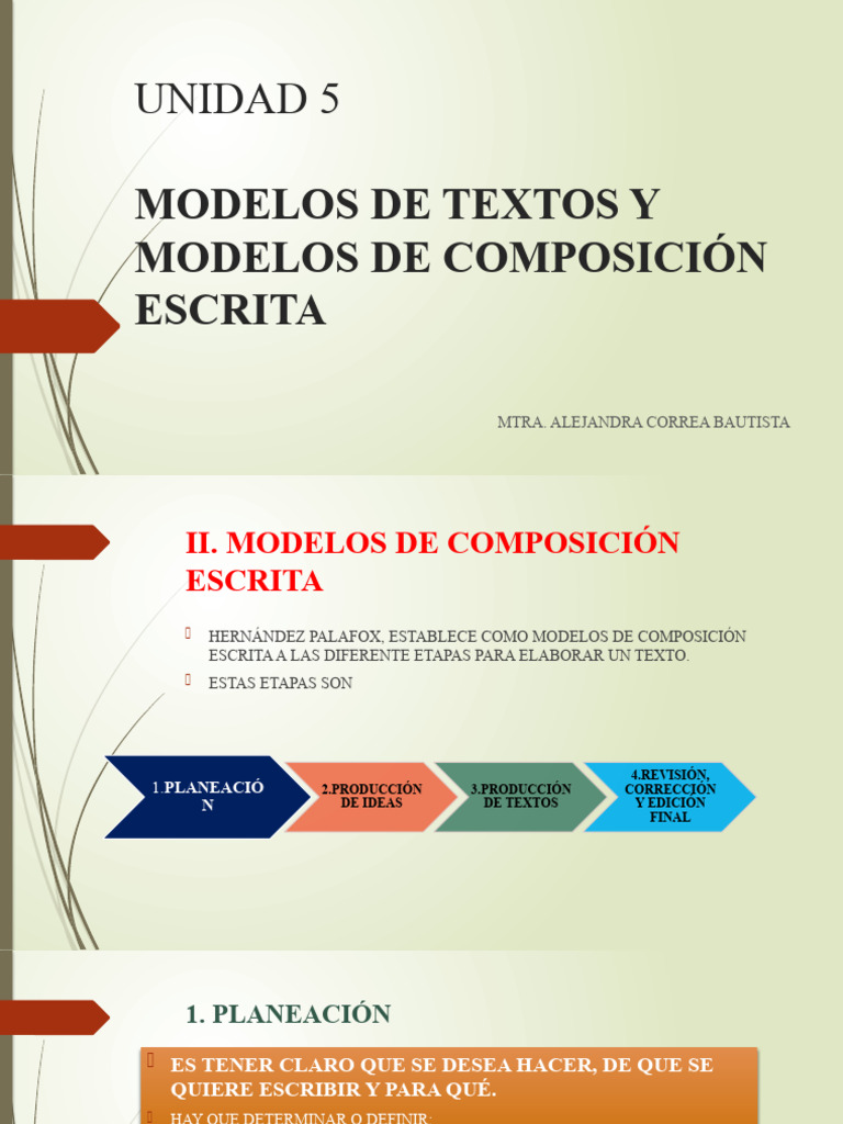 Modelos de Composicion Escrita | PDF