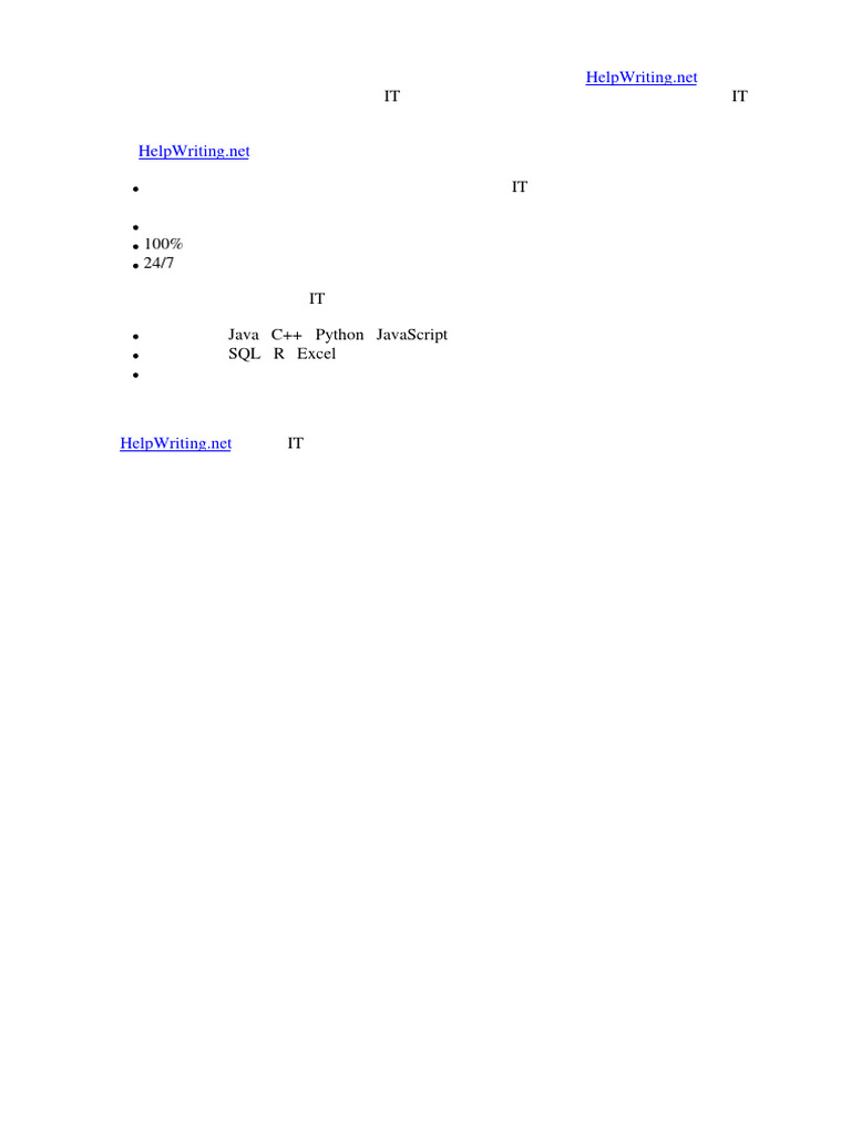 It Assignment Help | PDF | Homework | Expert