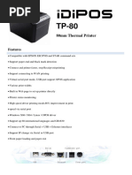 YHD-80E 80mm Receipt Printer | PDF | Printer (Computing) | Office Equipment