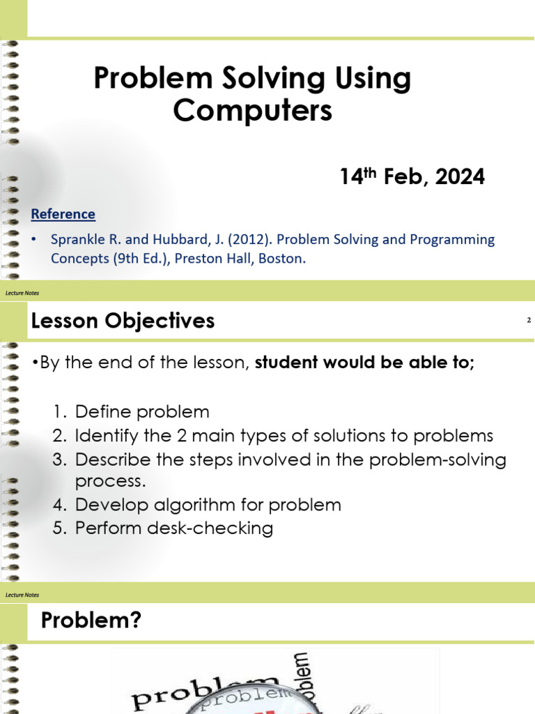 PoP Lecture 2 | PDF | Algorithms | Computer Programming PoP Lecture 2 | PDF | Algorithms | Computer Programming