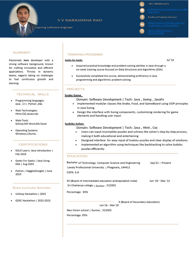 CV PDF | PDF | Java (Programming Language) | Computer Programming