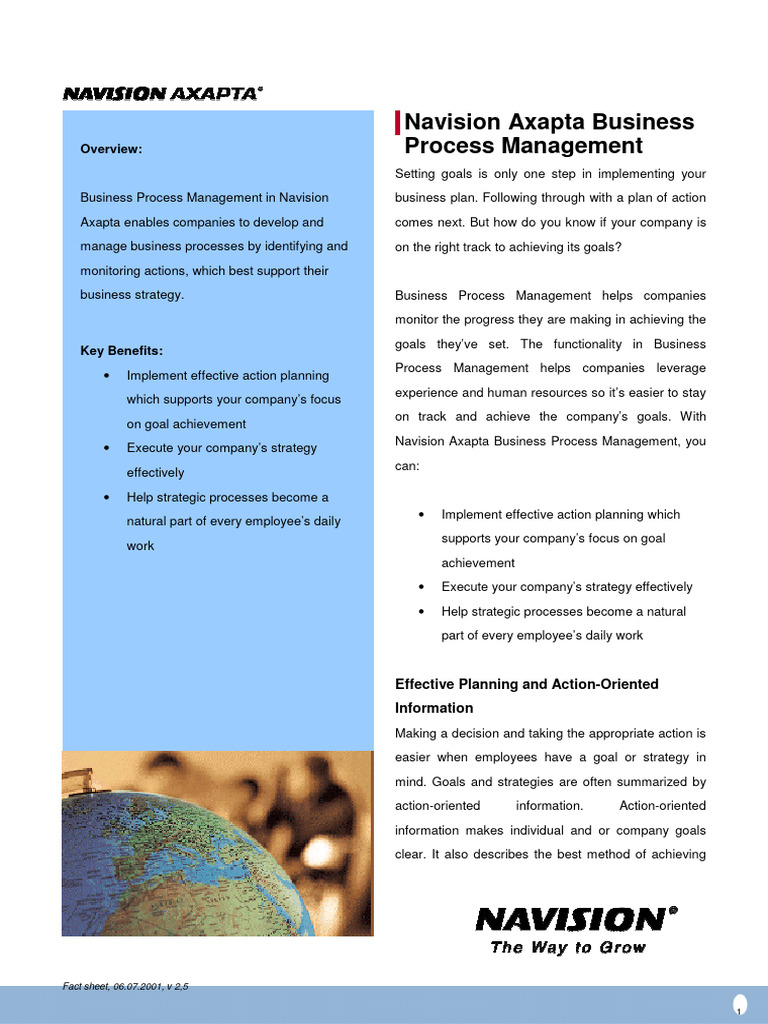Business Process Management Factsheet | PDF | Strategic Management ...