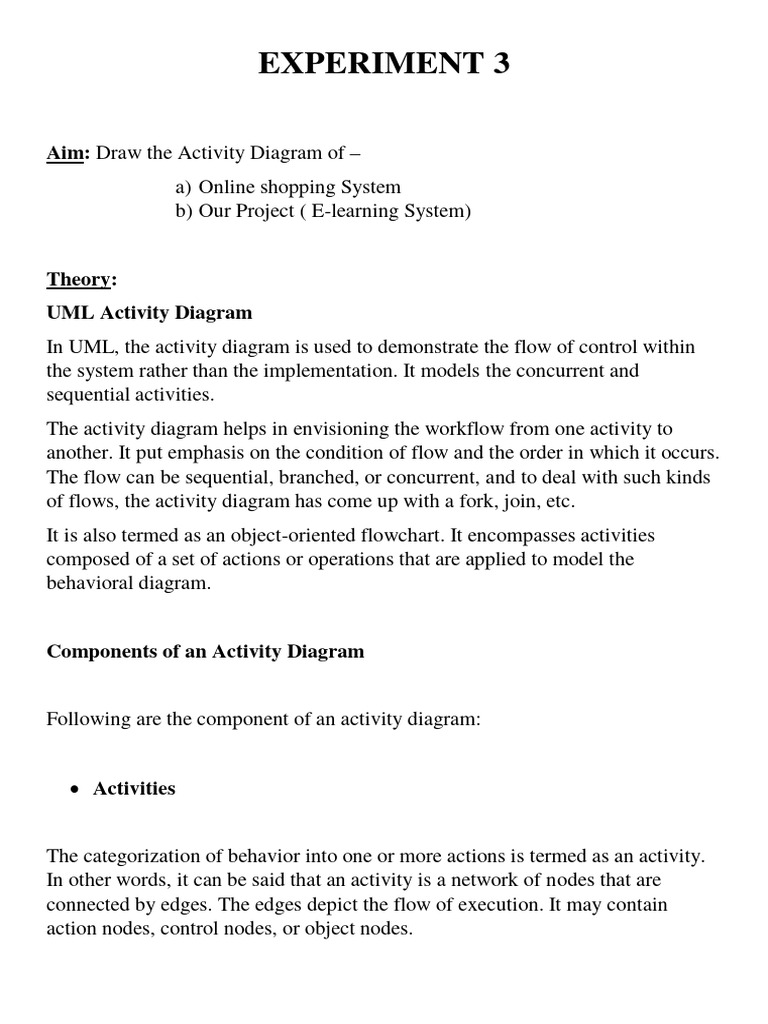 Exp 3 Pdf Class Computer Programming Unified Modeling Language 6463