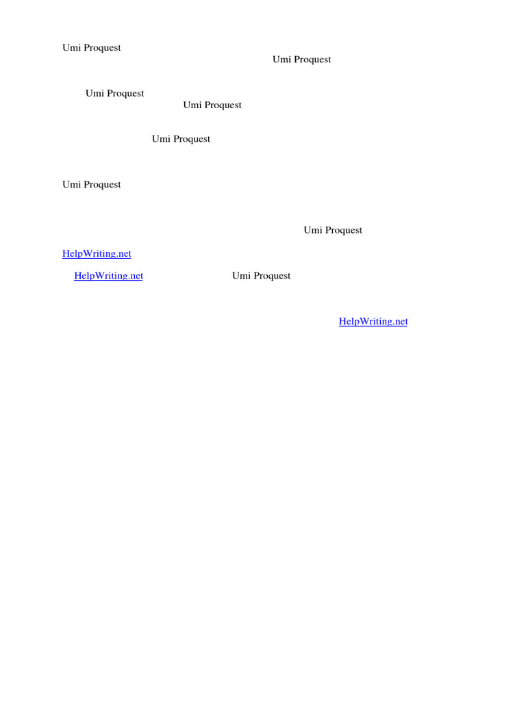 Umi Proquest | PDF | Thesis | World Wide Web