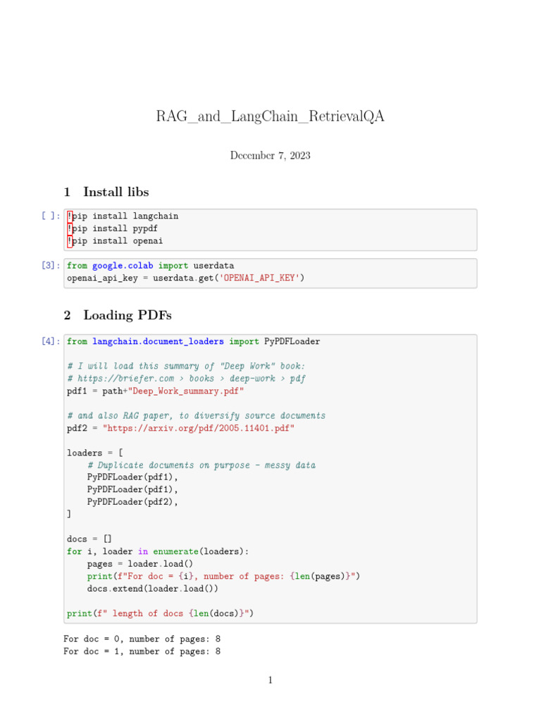 RAG and LangChain | PDF | Metadata | Computing