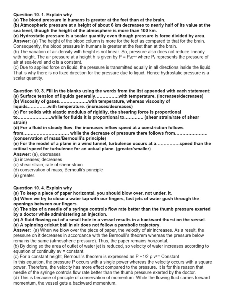 chpt 9 | PDF | Pressure | Liquids