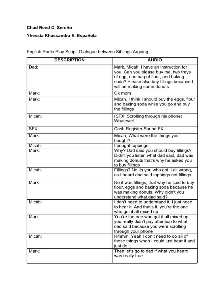 English ScripT Dialogue | PDF