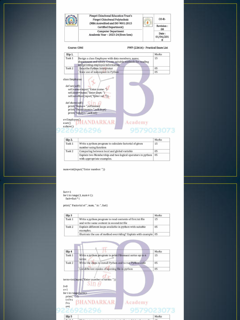 Practical Que Python | PDF