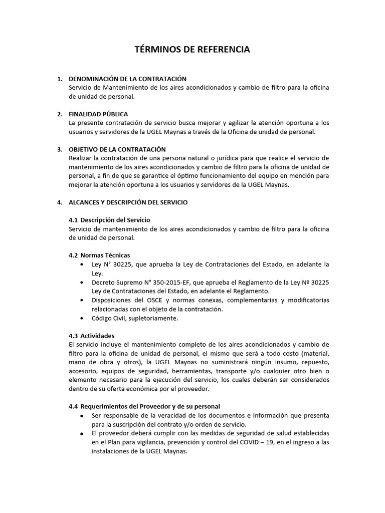 TDR - Servicio de Mantenimiento de Impresora | PDF | Propiedad ... TDR - Servicio de Mantenimiento de Impresora | PDF | Propiedad ...