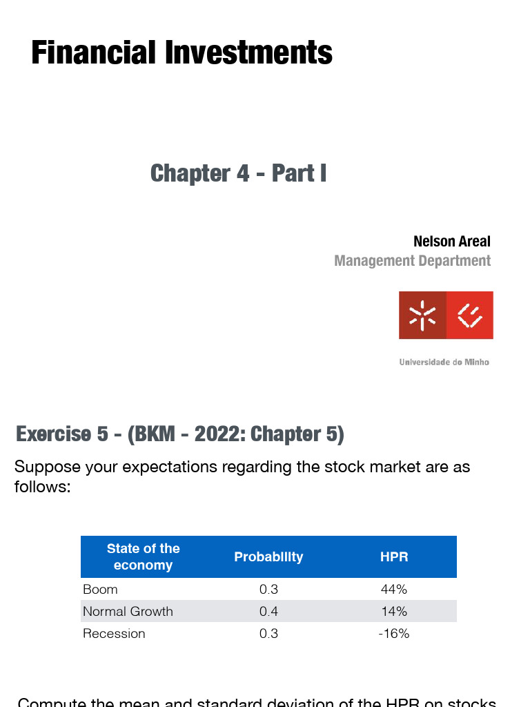 fi-2023-24-chapter-4-part-I_exercises | PDF | Investing | Risk Premium