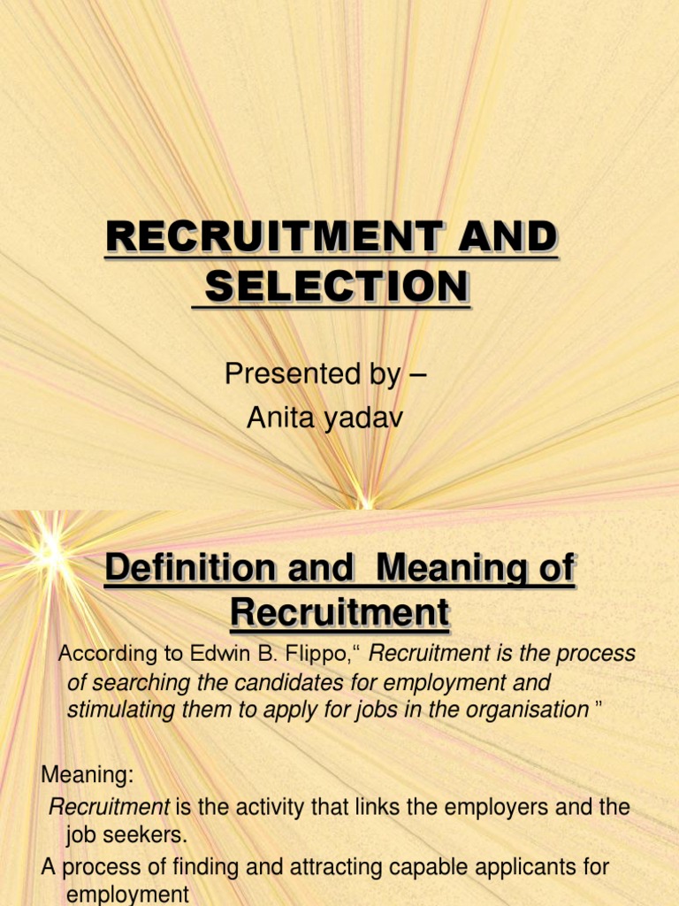Recruitment and Selection | PDF | Recruitment | Industrial And ...