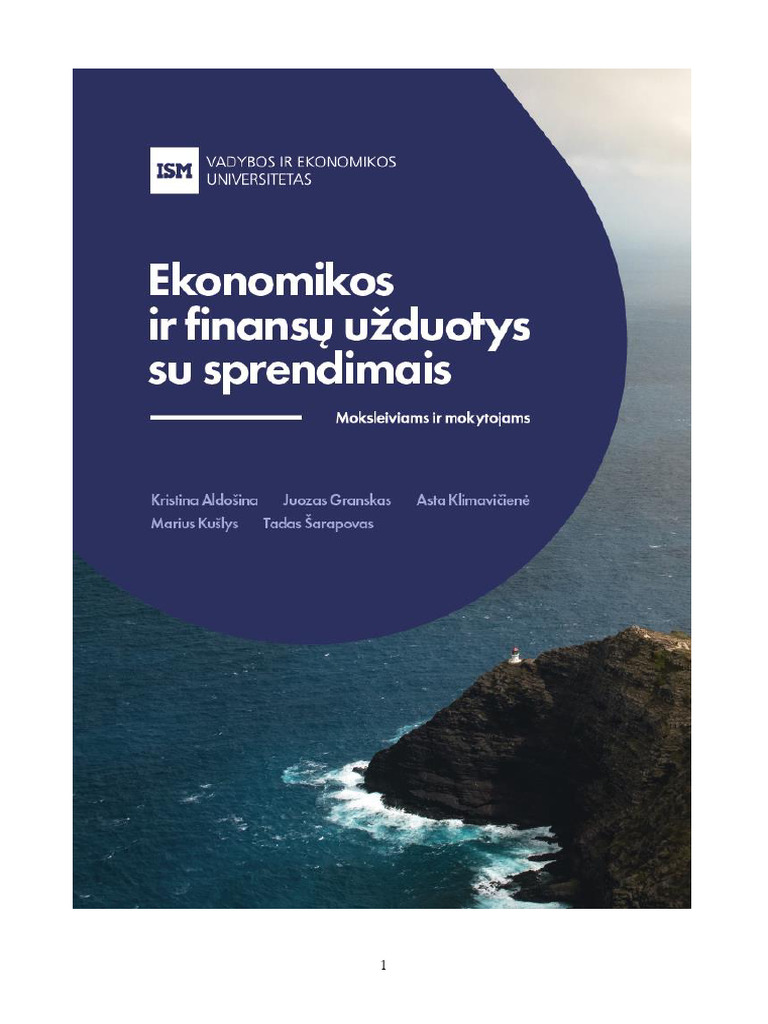 Elektronine Versija Ekonomikos Ir Finansu Uzduotys | PDF