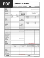 Personal Data Sheet (PDS) Template | PDF
