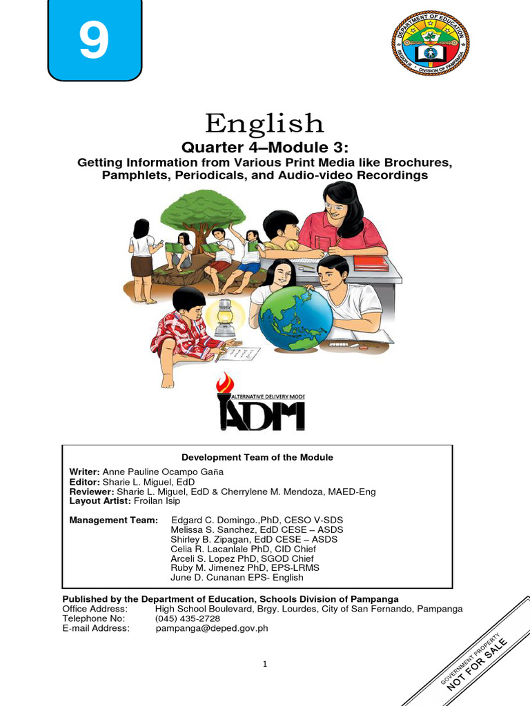 Eng9 Q4 Week5 19p | PDF | Advertising | Mass Media