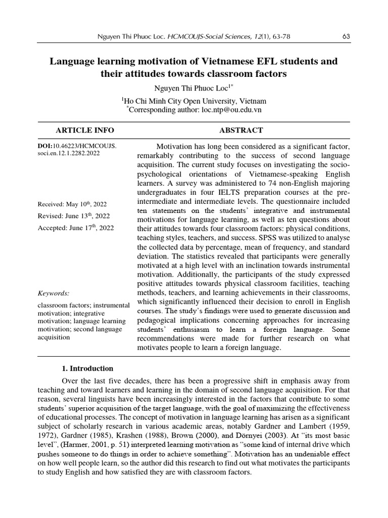 73995-Điều văn bản-179655-1-10-20221125 | PDF | Motivation | Motivational