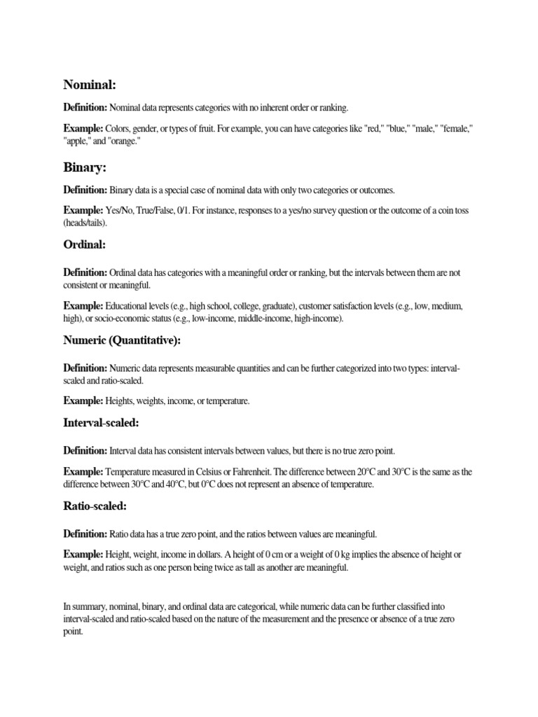 Data and Its Types in Data Mining | PDF | Level Of Measurement | Nucleic Acid Sequence
