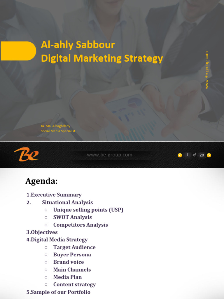 Al-Ahly Sabbour Digital Strategy Overview | PDF | Advertising | Brand