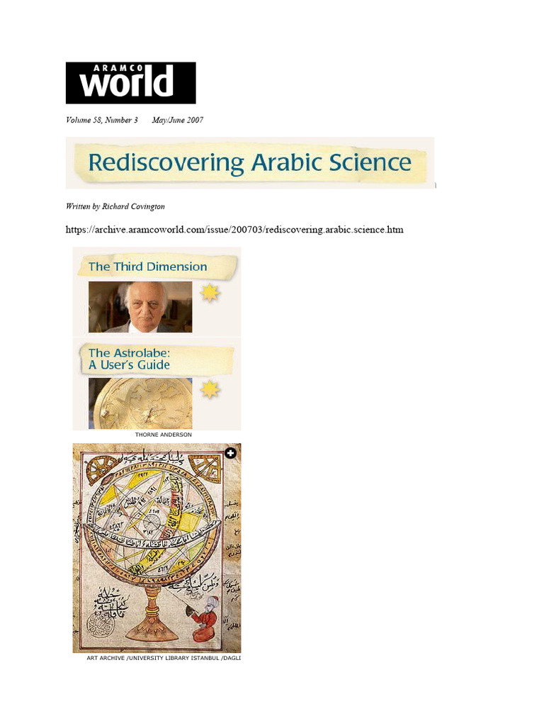 Rediscovering Arabic Science - Covington, Richard | PDF | Science | Ptolemy