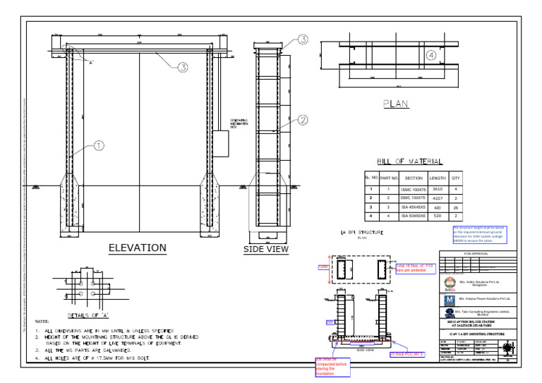 33 Kv La and Bpi Mounting Structure-model | PDF | Electrical ...