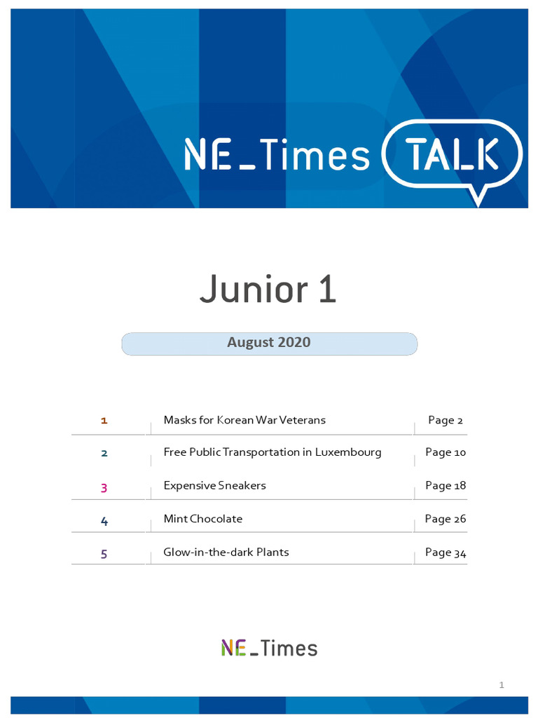 Junior - Level - JUNIOR 8월호 - 01 | PDF