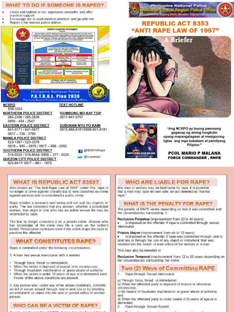 RA 8353: Anti-Rape Law Awareness | PDF