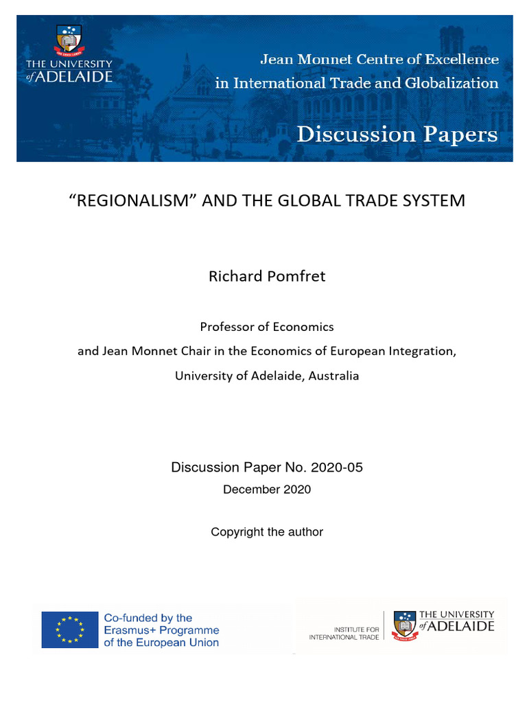 2020 05 Richard Pomfret | PDF | Asia Pacific Economic Cooperation ...