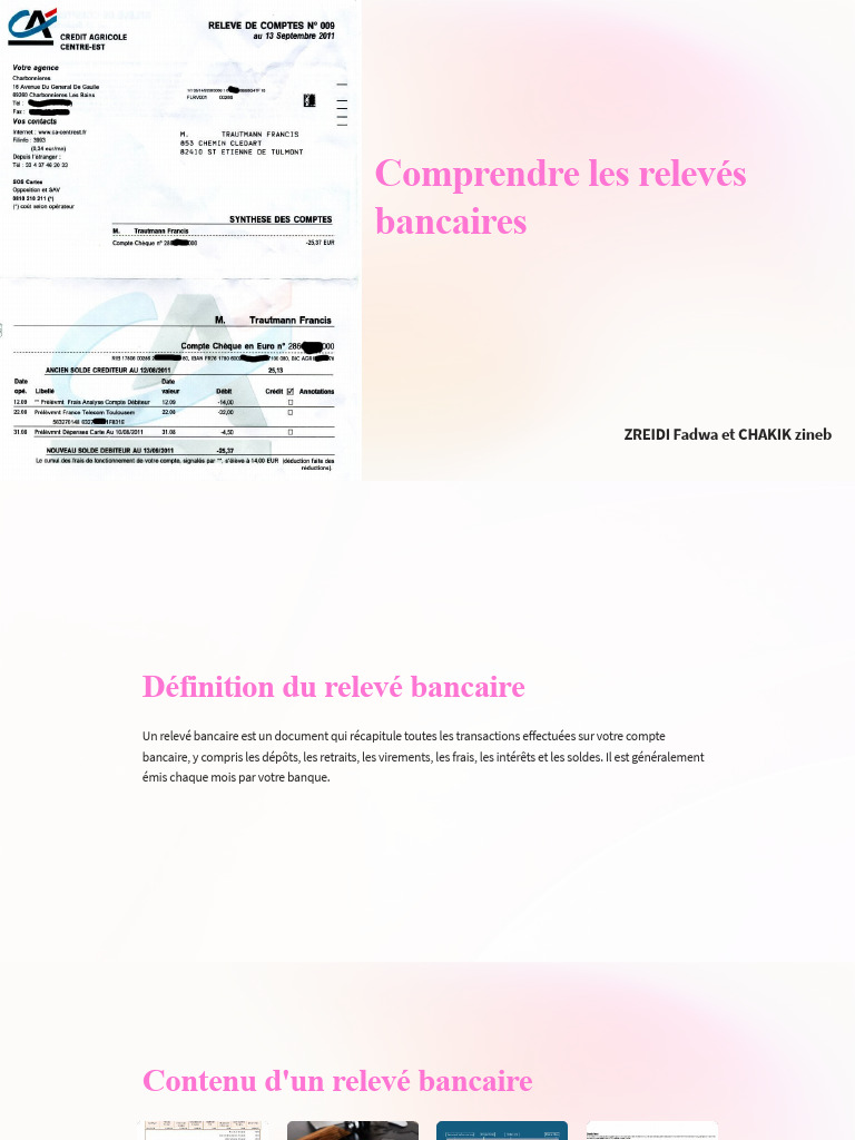 Comprendre Les Releves Bancaires[1] | PDF | Banques | Argent