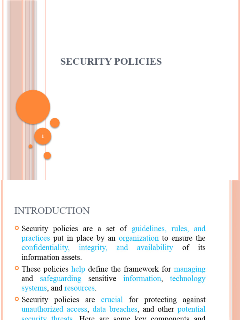Chapter 5 - Security Policies | PDF | Computer Access Control | Information Security