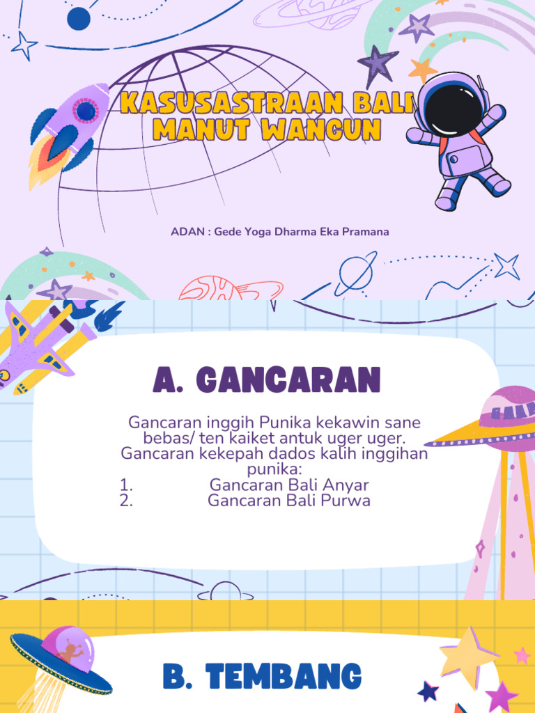 Gancaran Bali: Purwa dan Anyar | PDF