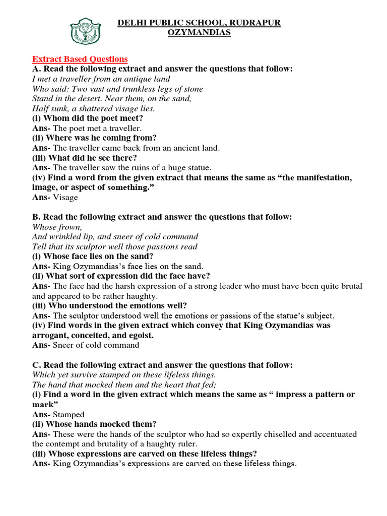 ozymandias-question-bank-pdf-sculpture