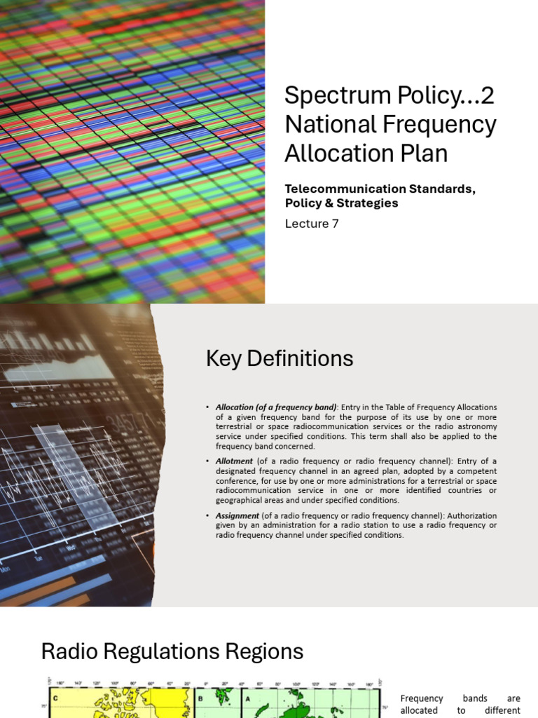 Lecture 7 Slides Pdf Radio Spectrum Radio