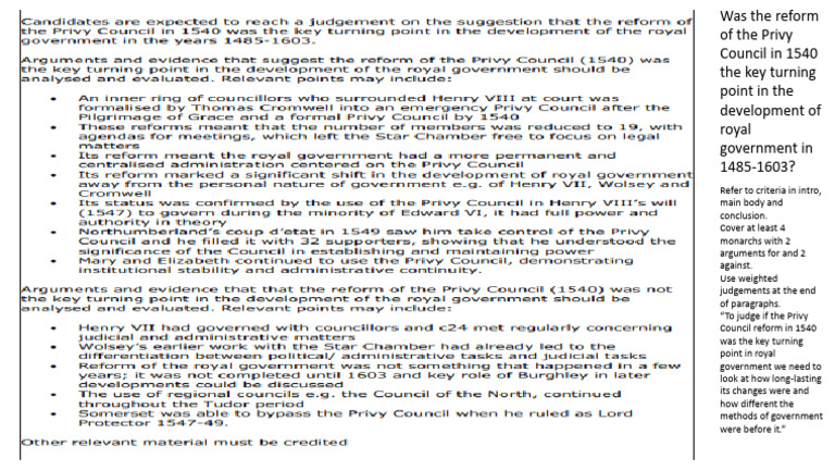 Impact of 1540 Privy Council Reform | PDF