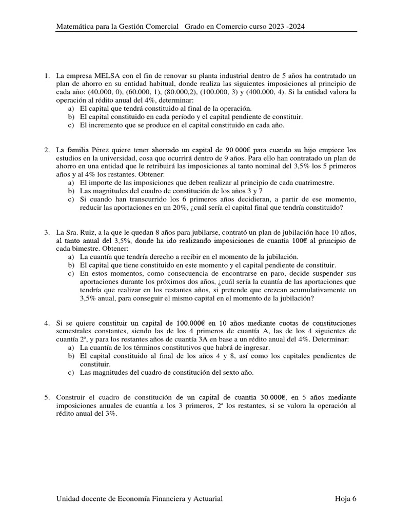 Hoja 6 | PDF | Economias