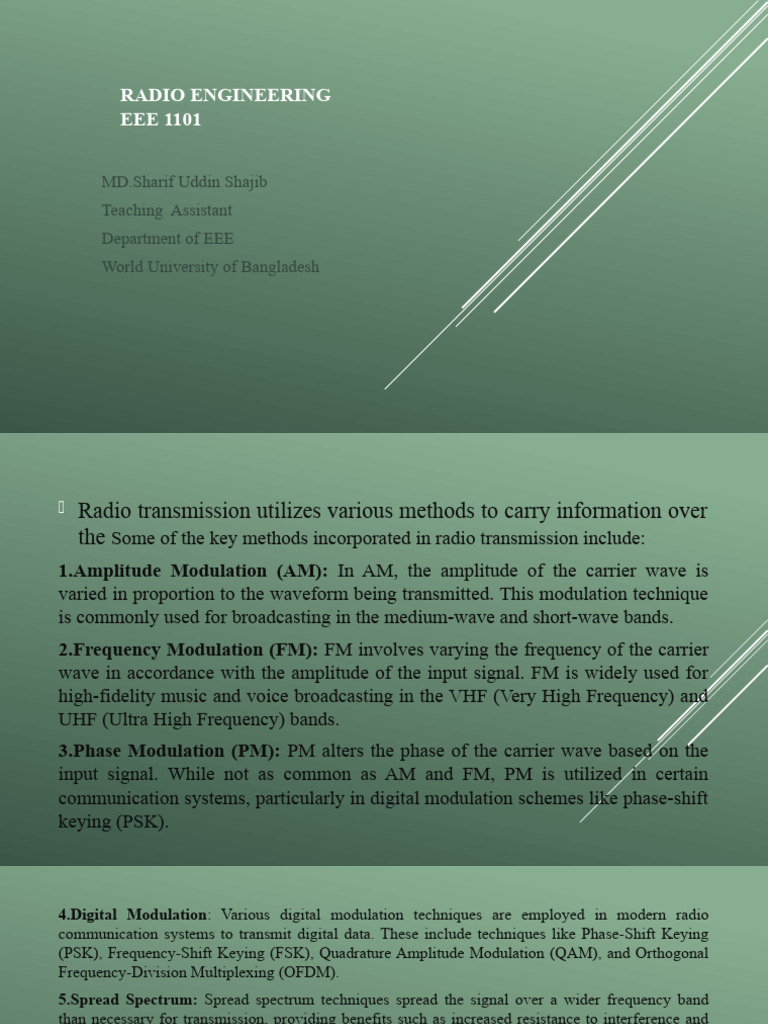 Review Class or All Summary Class | PDF | Frequency Modulation | Modulation