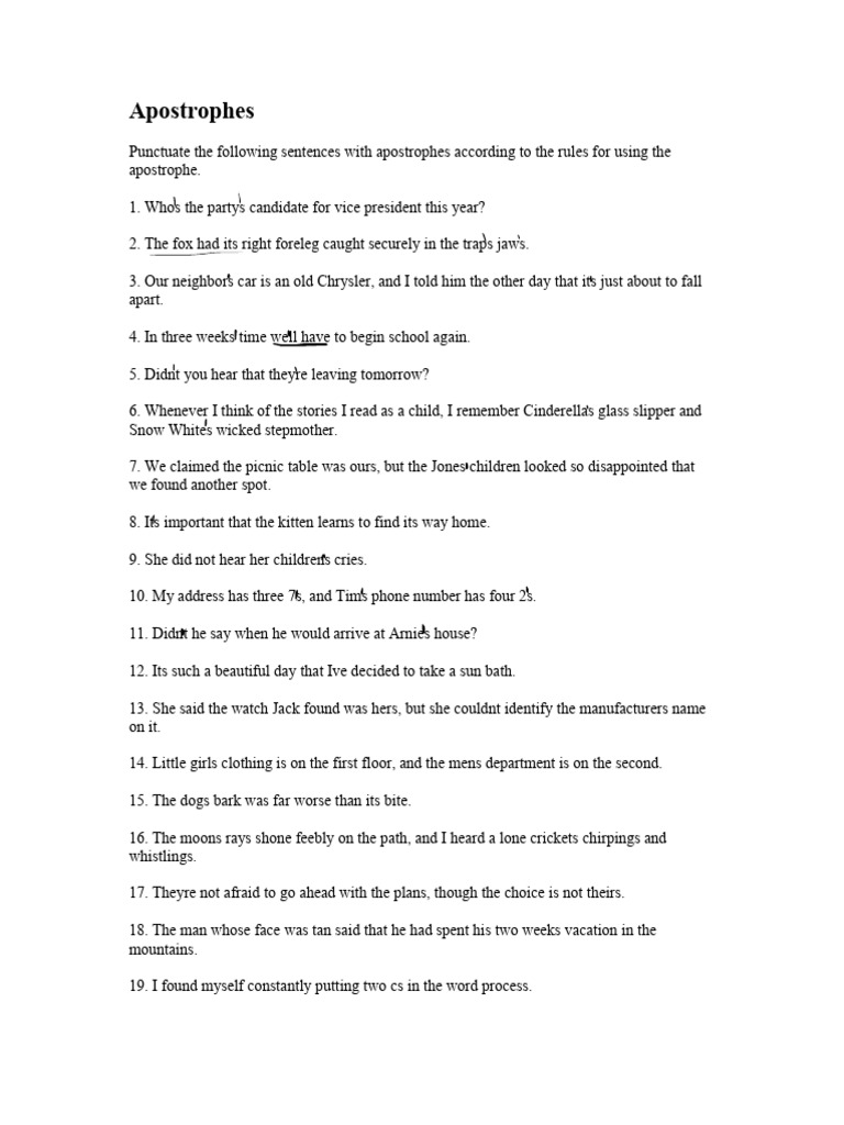 Apostrophe | PDF