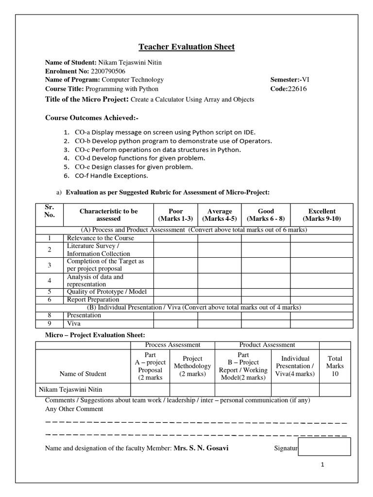 Python New Made Microproject Pdf Method Computer Programming Class Computer Programming 0634