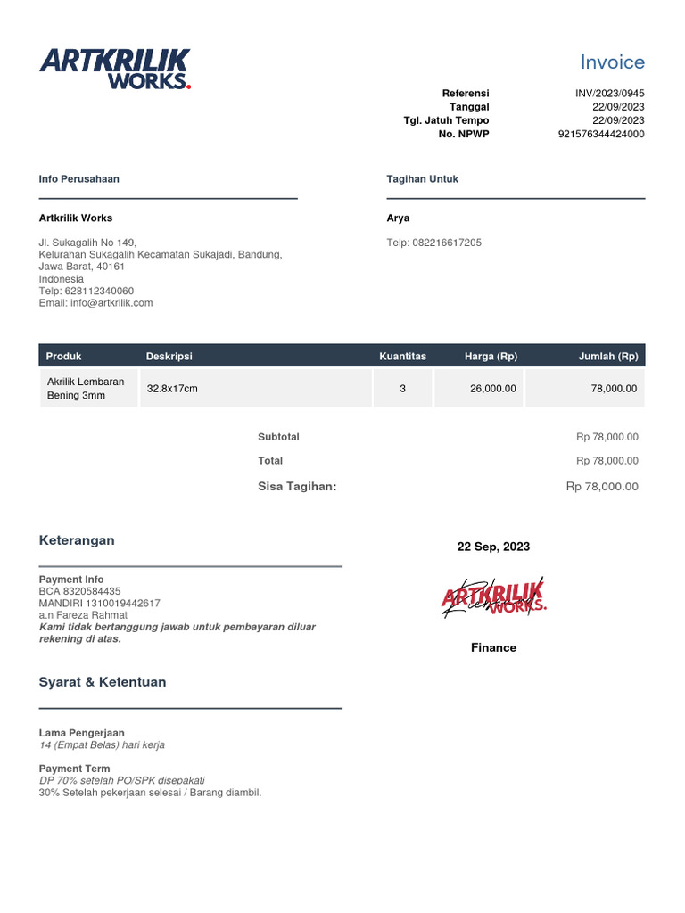 Inv Sal Inv 2023 0945 | PDF