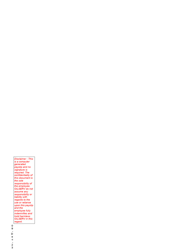 Computer Generated Payslip Disclaimer | PDF