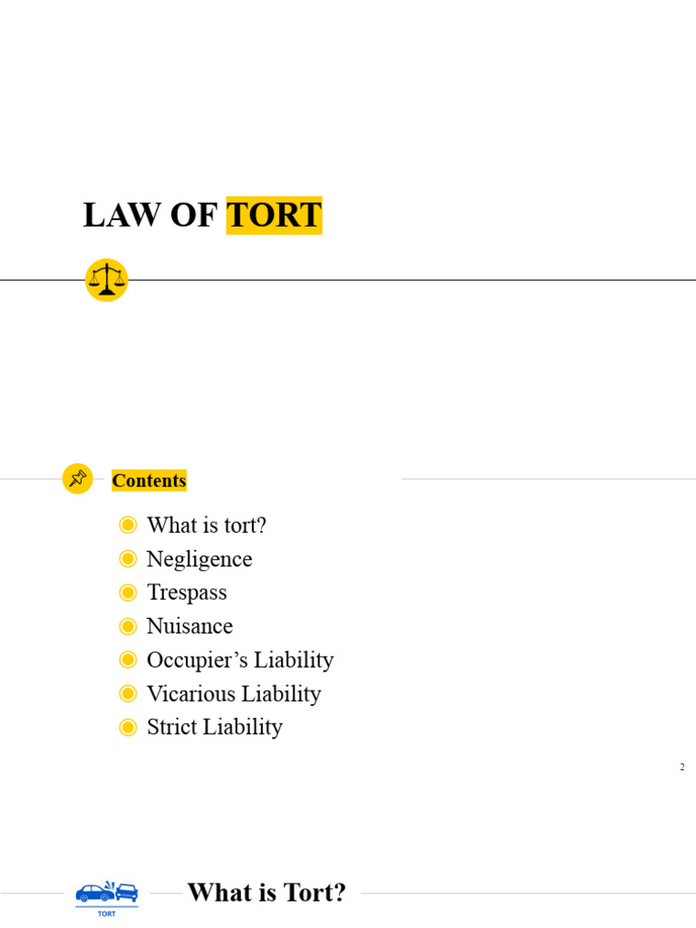Law of Tort - Part 1 | Download Free PDF | Negligence | Tort