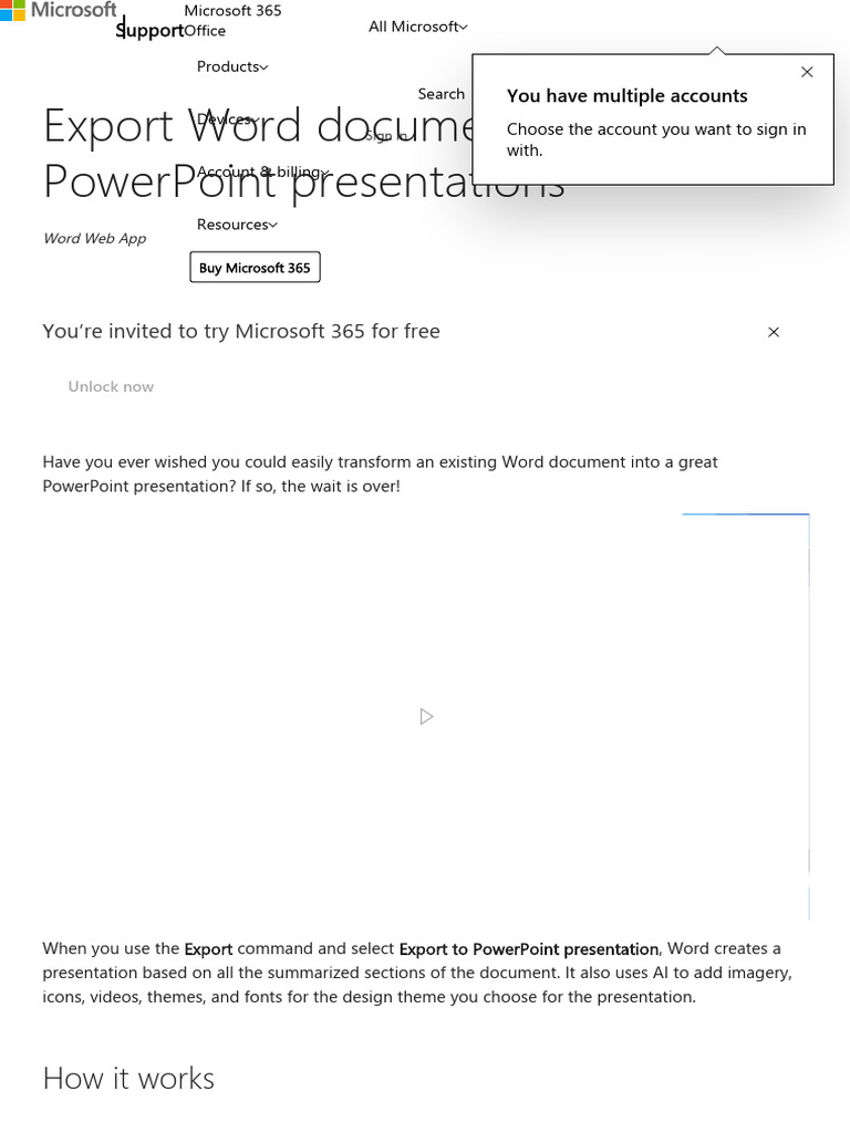 Export Word to PowerPoint Easily | PDF | Microsoft Word | Microsoft