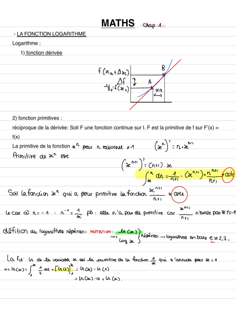 Fonction Logarithme | PDF | Nombre | Fonction spéciale