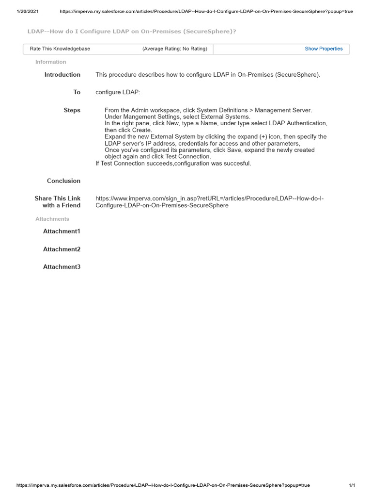 SecureSphere LDAP Configuration Guide | PDF | Business