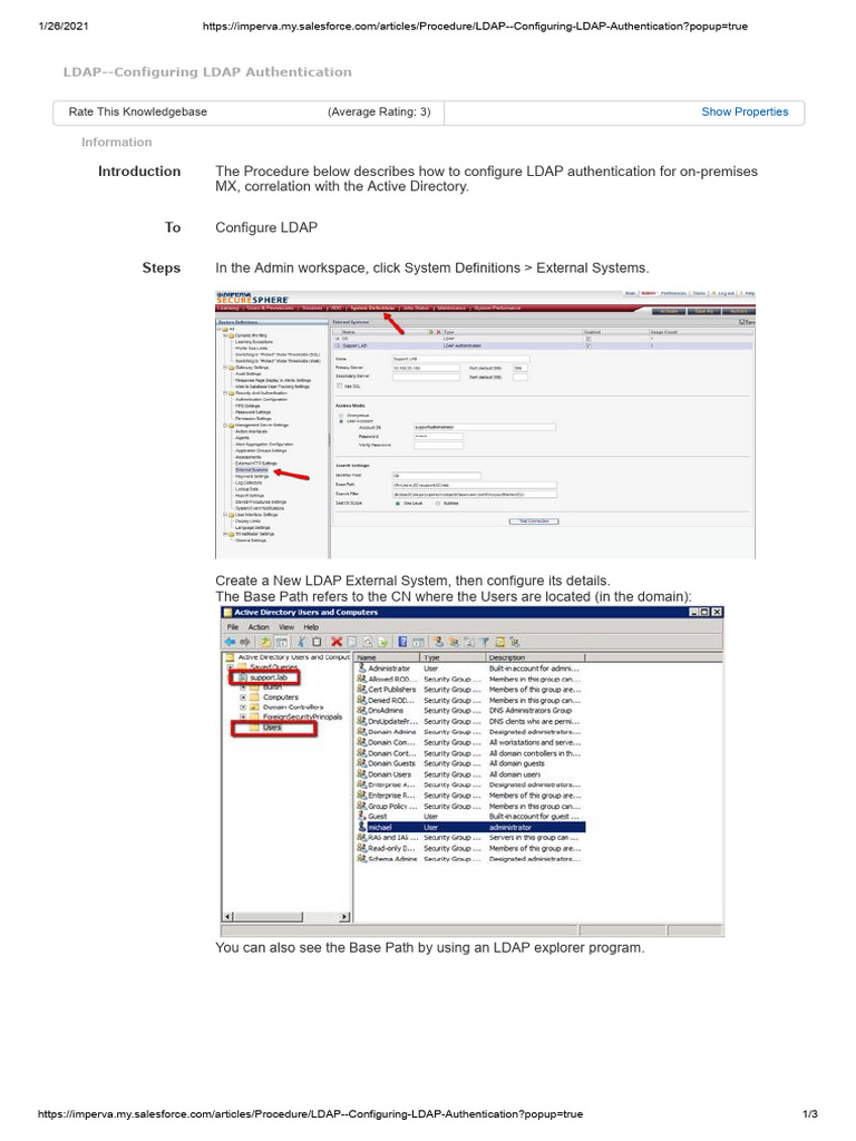 LDAP Configuring LDAP Authentication | PDF | Active Directory | Information Technology