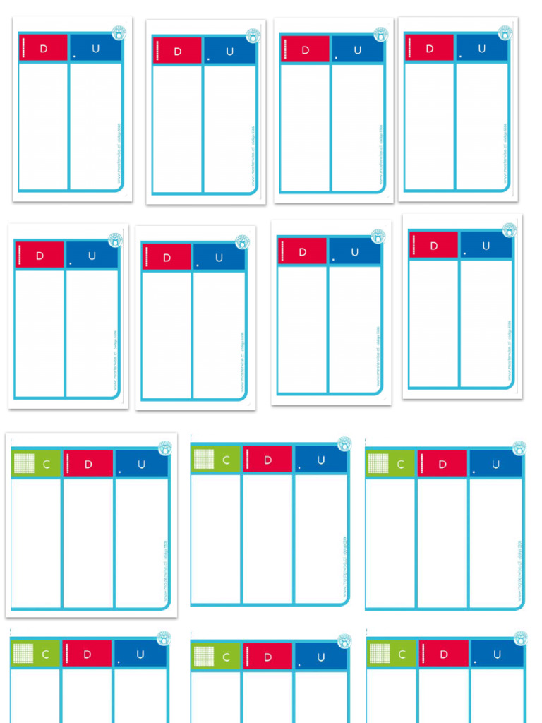 Tablas de Valor Posicional | PDF