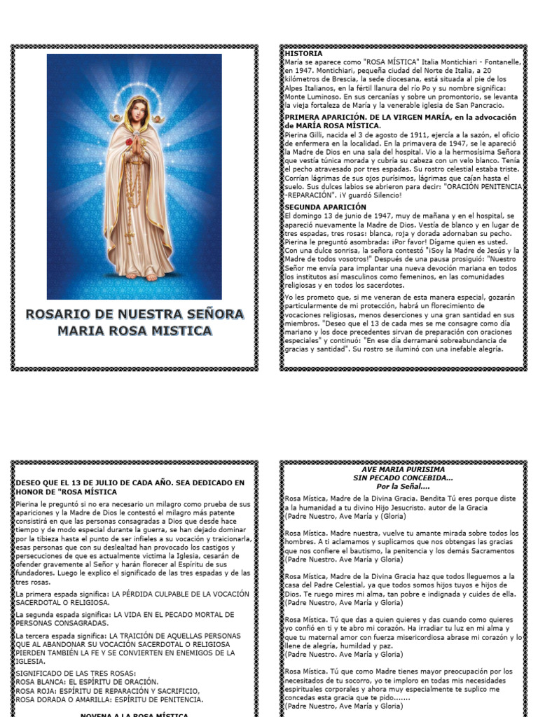 Rosa Mística | PDF | María, madre de Jesús | Intercesión