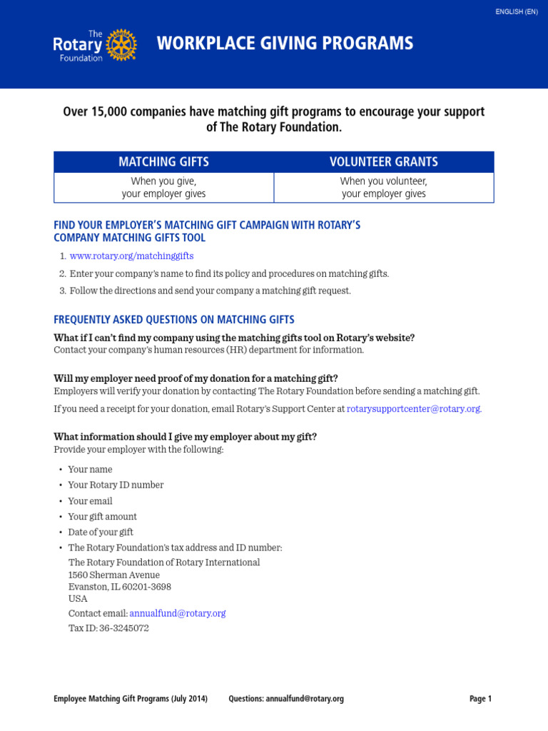 Employee Matching Gift Programs Guide | PDF | Employment | Gift