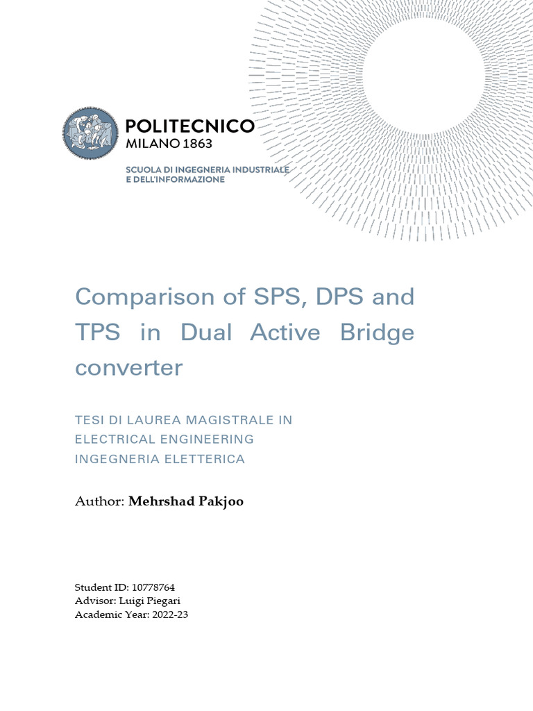 SPS, DPS, and TPS in DAB Converters | PDF | Transformer | Rectifier