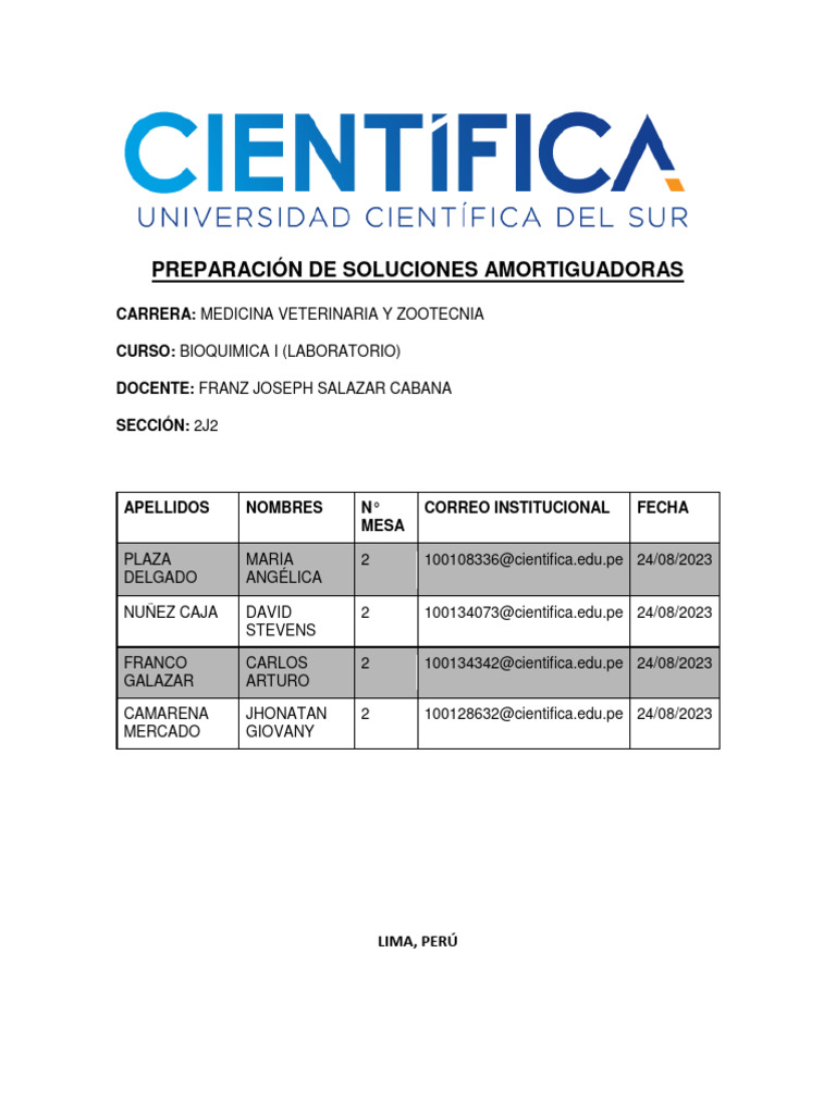 annotated-LAB BIOQUIMICA I - Soluciones Amortiguadoras | PDF | Solución tampón | Ph